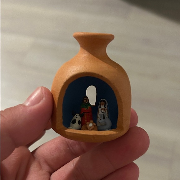 Other | Miniature Nativity Scene In Clay Pot | Poshmark